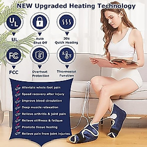 CAMECO 1 Pair Foot Heating Pad for Feet Neuropathy, Heated Foot Warmers for Women Men, Under Desk Plug in Foot Heat Therapy Pad for Feet & Ankles Plantar Fasciitis Pain Relief, 86-158℉ Temperature