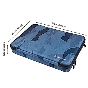 Smatree Hard Laptop Should Bag Compatible for 14inch MacBook Pro 2021,13-13.3inch MacBook Air/Pro 2020/12.9inch iPad Pro with Keyboard, MacBook Pro 13 inch Carrying Case,Blue