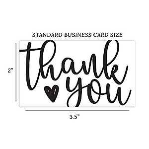 50 Fun Script Customer Thank You for Order Cards (3.5" x 2") Thank You for Supporting My Small Business - Small Online Business Package Insert - Business Card Size