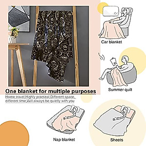 Halloween Gothic Blanket Decoration Fleece Lightweight Throws Gift for Birthday Christmas Soft Flannel Blankets for All Season Bed Home Bedroom Living Room Sofa 50 * 60 Inches
