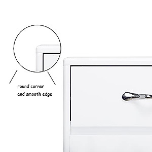 Recaceik Kitchen Buffet Storage Cabinet, Sideboard Cabinet with 2 Doors & 1 Large Drawers Modern Simple Wood Buffets & Sideboards for Dining Room Kitchen Entryway Console Side Tables (White)