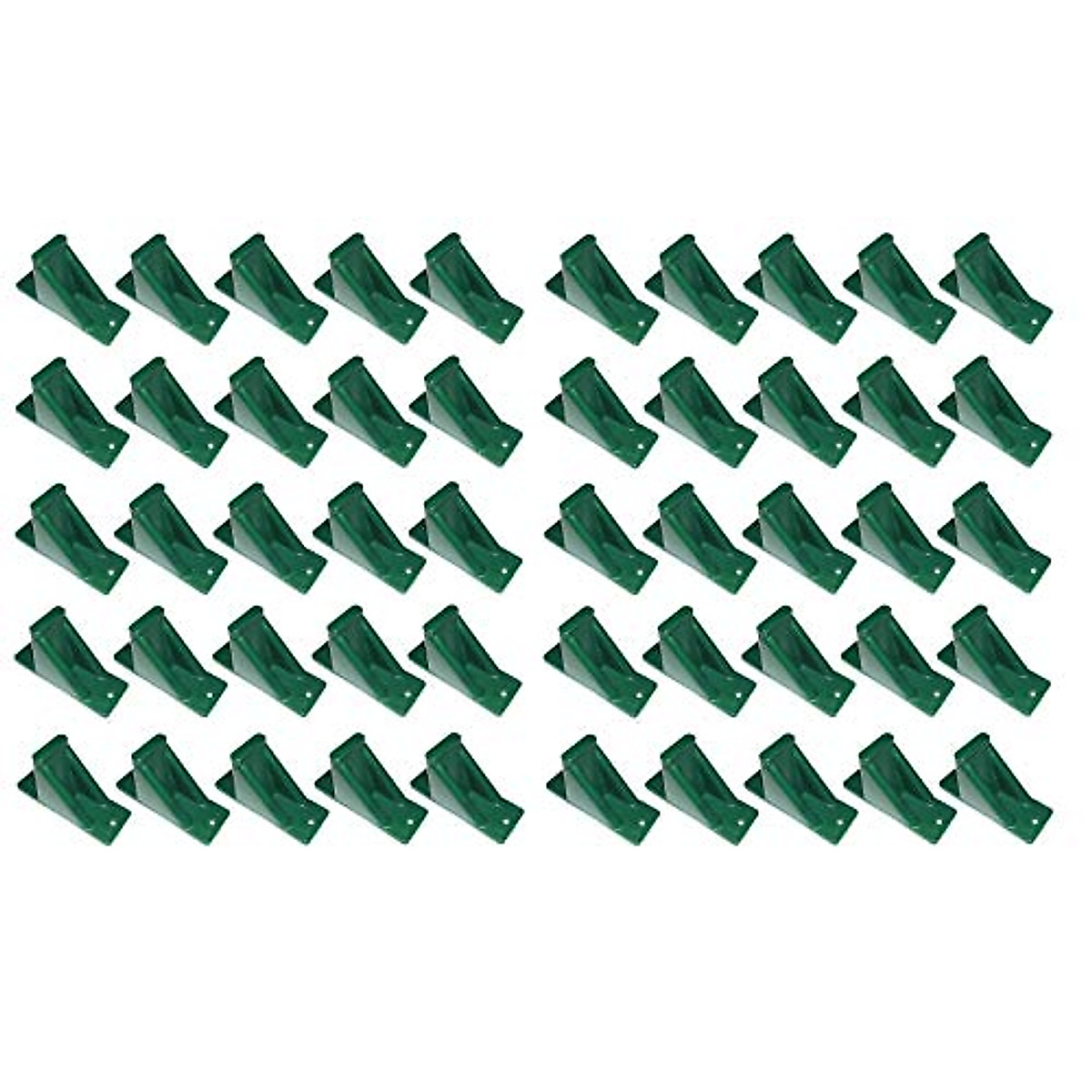 JSP Manufacturing Green Plastic Mini Roof Snow Ice Guard - Multi-Quantity Pack | Prevents Sliding Snow Stops Buildup (50)