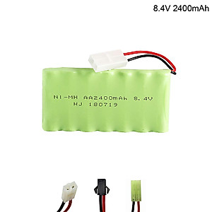 Parts & Accessories 8.4V 2400mah ni-mh Battery Pack AA Battery for Remote Control Electric Toy car Model Boat Truck for Vehicles Security facilitie - (Color: Yellow)