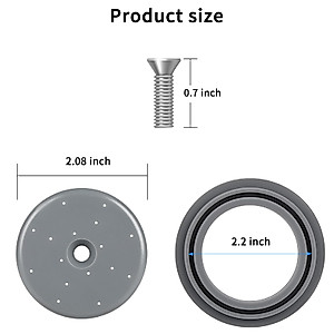 Pre Rinse Spray Valve Repair Kit for Most Commercial Dish Sprayer Nozzle 1.42 GPM Touch On Kitchen Sink Faucets Bumper and 2 PCS Spray Face & Screw Repair Part, Gray