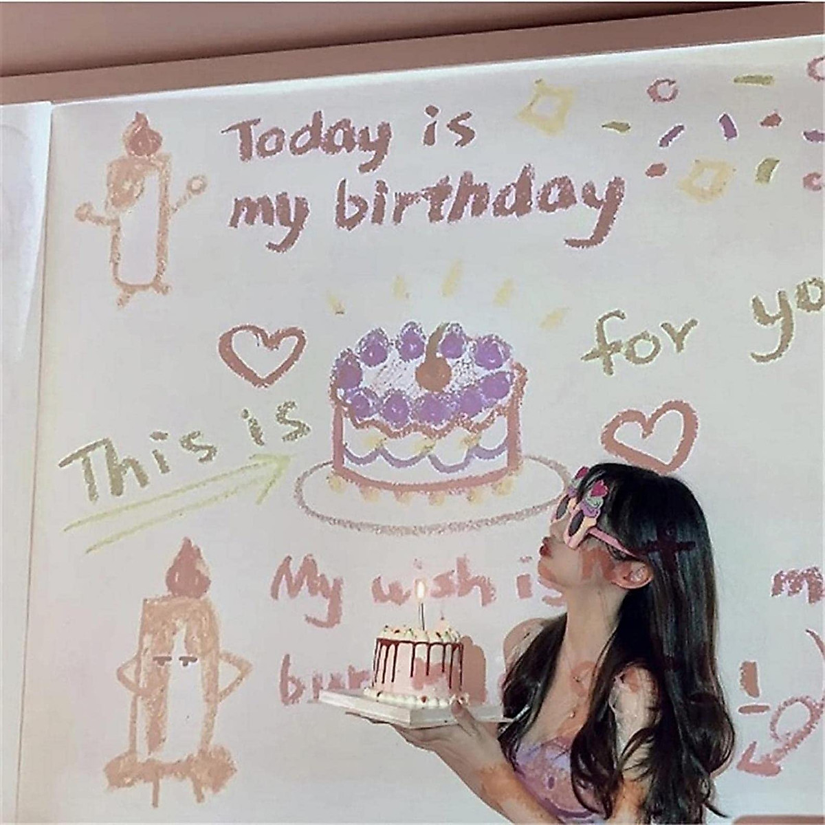 Mllkcao Mini Projector Birthday Party Decoration Projector Portble Projector Happy Birthday Projection Creative Birthday Gift