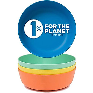 ECO MATTERS【Microwave Safe】Bamboo Toddler Bowls - 4 pc Set - Best Eco Friendly, Non Toxic Bamboo Bowls for Kids - Dishwasher & Microwave Safe - Natural BPA Free Biodegradable Baby Bowl