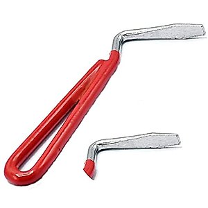 LAJA Imports Farrier Tool Hoof Pick Red Rubber Handle Stainless Steel Livestock Supplies