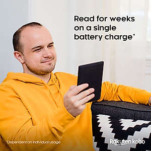 Kobo Nia | eReader | 6” Glare Free Touchscreen | Adjustable Brightness | Thin & Light | eBooks | WiFi | 8GB of Storage | Carta E Ink Technology | Black