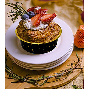 All In One Foil Liners, Yuiviot Aluminum Baking Cups with Lids 60Pack, 4-Inch 5oz Foil Cupcake and Muffin Liner, 60 Cups and 60 Lids(4 Types In 1 Package) for Ramekin, Pie, Cupcake Holder Tin Pan