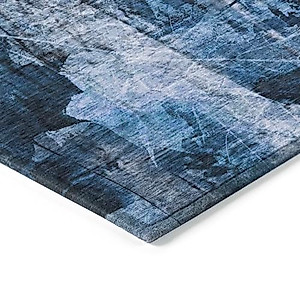 Addison Rugs Chantille ACN560 Blue 9' x 12 Indoor Outdoor Area Rug, Stain Resistant, Machine Washable, Non Shedding, Bedroom, Living Room, Dining Room, Kitchen Rug