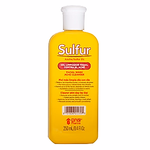 Sulfur Grisi, Facial Wash and Cleanser, Reduces Oil Excess Pimples. 8.4 Fl Oz, Bottle