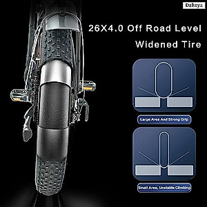 Dakeya da06 Electric Bicycle 2000W Dual Motor 35MPH AWD Ebike 48V 22.4Ah Mountain Snow E Bike 26" Fat Tire 21 Speed MTB for Trail Riding Excursion Commute