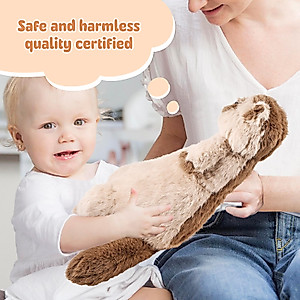 ZJoey 20.5 Inch Ferret Plush Stuffed Animal Long Cute Ferrets Pillow Soft Doll Stuffed Cute Toys Ferrets Lover Gift Kid Birthday Holiday Party Favor(Brown, 20.5 Inch)