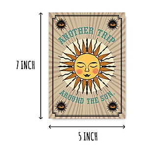 Another Trip Around The Sun - Sun Birthday Card Another Trip Around The Sun Tarot Card Celestial Card Birthday Card For Friend.