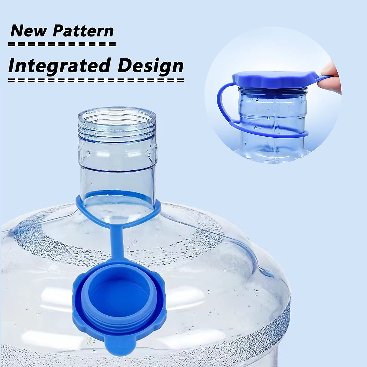 5 Gallon Water Jug Cap, 3 & 5 Gallon Water Bottle Caps Pack of 4, Silicone Reusable 5 Gal Water Jug Cap, Non Spill Water Bottle Caps-Pack of 4