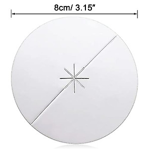 PAGOW 100 Pack Beeswax Candle Protectors - Personal Ear Care Protective Disk,Church Candles with Drip Protectors/Disc (Dia. 3.15inch) (100)