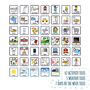 Today's Activities Daily Routine Visual Timetable Magnetic Tile Chart for Children