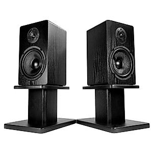Rockville 2 RHT8B Computer/Bookshelf Desktop Speaker/Studio Monitor Stands-Black