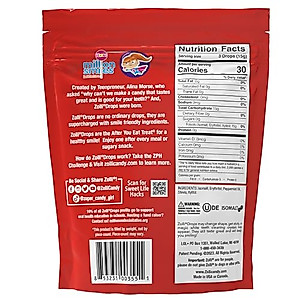 Zollipops Drops Peppermint Vegan 3oz - Dental-Friendly Treats with Xylitol for Guilt-Free Indulgence and Fresh Breath