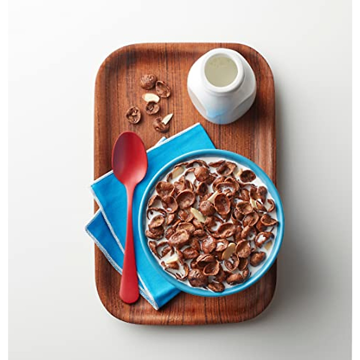 Post Premier Protein Chocolate Almond Cereal, Chocolatey Protein Cereal Flakes with Sliced Almonds, Contains 20g of Protein Per Serving, 30 OZ Box