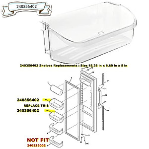 UPGRADE 240356402 Refrigerator Door Bin Replacement Part, Compatible with Frigidaire Refrigerator Door Shelf FGUS2642LF2 FRS6LF7JS0 FGUS2642LF1 LGUS2642LP0 LGUS2642LF1 LFSS2612TE0 Door Bin
