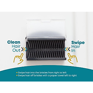 HairShroom Reusable Shower & Bathtub Wall Hair Catcher Hair Grabber Snare for The Hidden Storage of Wet Hair to Prevent Clogged Drains, Black