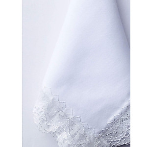 Lace Cotton White Handkerchiefs Perfect Wedding Bulk