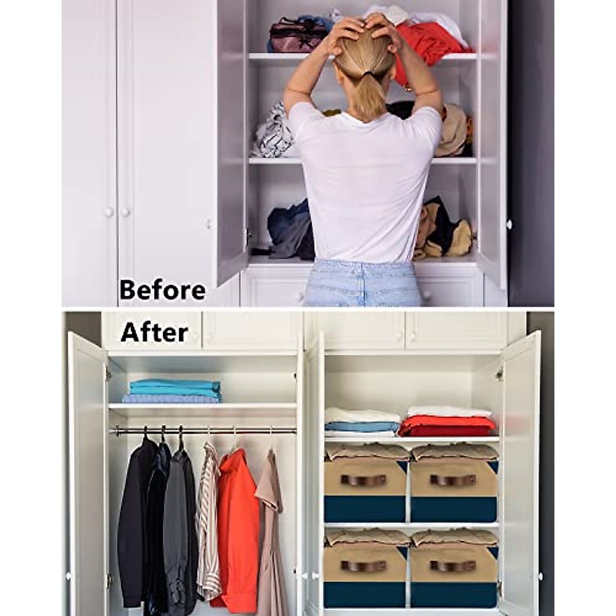 Abstract Art Geometric Bird Storage Bins with Handles, Modren Art Painting Animal Storage Basket for Shelves, Cube Storage Organizer Bins for Toys, Closet (1 Pack, 15" x 11" x 9.5")