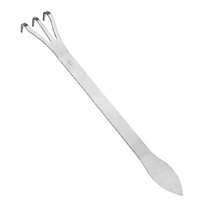 FTVOGUE Bonsai Rake, 3 Prong Gardening Rake, Stainless Steel Bonsai Root Rake Gardening Cultivator Soil Farming Tools with Ergonomic Handle, Hand Tools, Rake