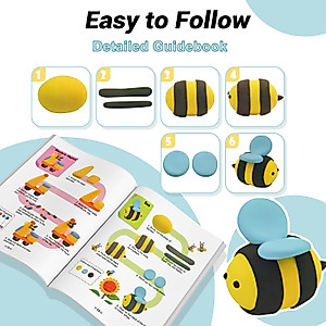 Drawdart Air Dry Clay- 36 Colors Modeling Clay Kit with 3 Sculpting Tools, Safe & Non-Toxic, Magic Foam Clay for Kids and Adults, DIY Molding Clay Gift for Boys and Girls