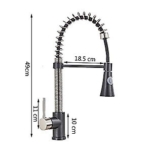 Kitchen Sink Faucet for Bar Farmhouse Commercial, Touch Sensor Kitchen Faucet, Black Brushed Pull Out Kitchen Mixer Faucets, Swivel Smart Sensor Stream Spray Mode Mixer Taps