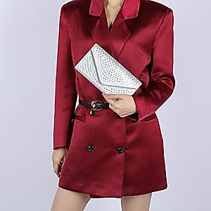 GripIt Rhinestones Clutch Evening Purses for Women Wedding Formal Evening Handbag Dress Elegant Purses Sparkly Clutch,Silver