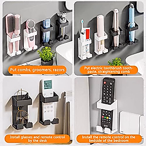 Gefemini Stainless Steel Wall Mount Hair Dryer Holder,Curling Iron Holder, Styling Tool Storage Organizer Basket for Holds Hair Dryer, Flat Iron, Curling