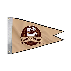 BannerBuzz Custom Printed Burgee Pennat Boat Flag for Events, Festivals - No Hardware Included (3' W X 2' H, Single Side Printing)