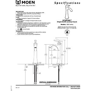 Moen Wynford Brushed Nickel One-Handle High Arc Vessel Bathroom Faucet for Single Hole Vessel Sinks, 4507BN