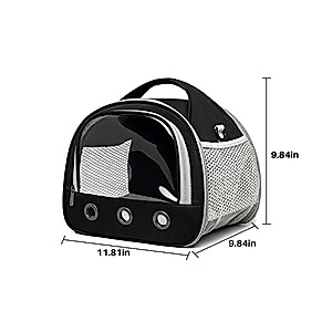 Small Pet Carrier Bag with Mat Guinea Pig Travel Carrier with Strap Portable Breathable Rabbit Carrier Outdoor Pet Bag for Ferret Bunny Hedgehog Guinea Pig(10" L x 10" W x 12" H)