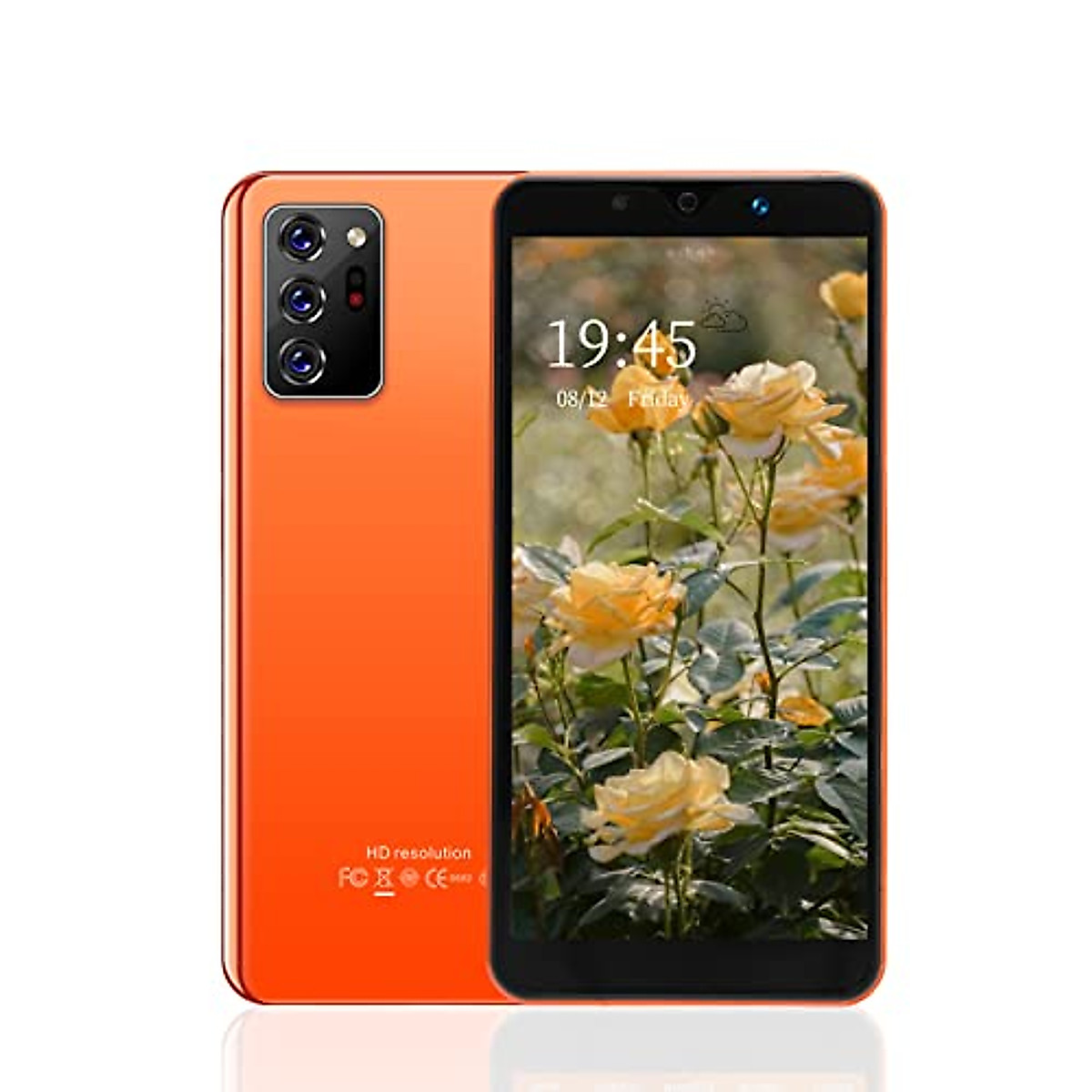 Cuifati Cellphone, Note30 Plus Smart Phone 5.72In Smartphone Dual Cards Dual Standby Smartphone Powerful Processor Expandable Storage 512MB+4GB(Orange)