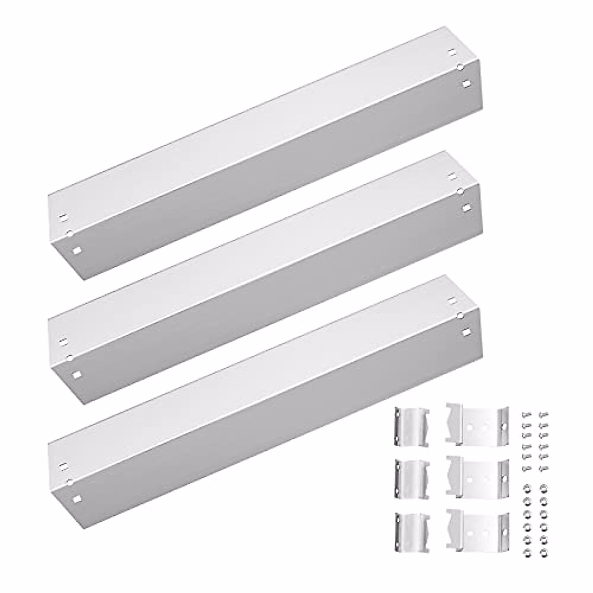 Clivimi 18 15/16" Stainless Steel Gas Grill Replacement Parts with Grill Hanger Brackets for Chargriller 3001, 3008, 3030, 4000, 4208, 5050, 5072, 5252, 5650, King Griller 3008, 5252, Fit Grill Burner