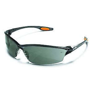 MCR Safety LW212AF Law 2 Anti-Fog Glasses with Temple Inserts, Gray, Pack of 12