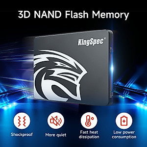KingSpec 4TB SATA III SSD 6Gb/s, 2.5" SATA SSD with 3D NAND Flash, Internal Solid State Hard Drives, for Laptop and PC Desktop (R/W Speed up to 550/520 MB/s)