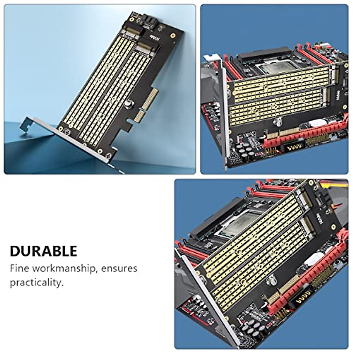 DIKACA Computer Adapter X for Dual-Bay B- I- and -Slot Express Hard Dual- Ssd Drive E I M-Key I-e Slot Bay Converter Ie State Adapter B-Key M M- Motherboard to Key Hard Drive Ssd Hard Drive Ssd