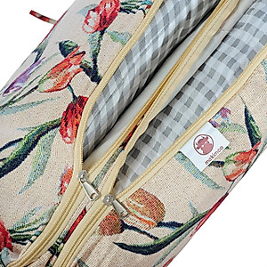 Makimoo Set of 2 Outdoor Dining Chair Cushions, Patio Seating Cushions, 38x18x4.5 inch, for Garden Patio Furniture (Tulip)