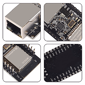 DWEII 2 Pack WT32-ETH01 ESP32 Module Ethernet WiFi Bluetooth Development Board WT32-ETH01 Embedded Serial Port to Ethernet Converter Serial to WiFi&Bluetooth MCU Module