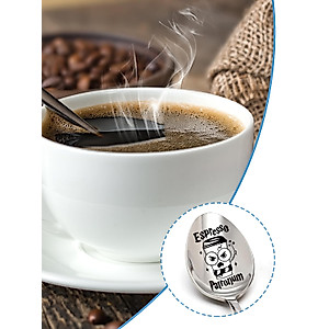 Advivio Funny Engraved Stainless Steel Espresso Spoons for Coffee Lovers Gifts, Harry Potter Easter Basket Coffee Ice Cream Spoop for Bookworms, Harry Potter Fans Thanksgiving Graduatiod Gifts