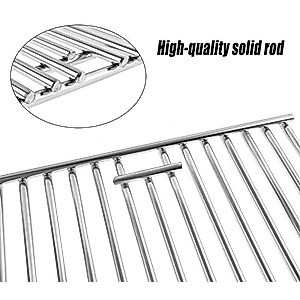 17" x 13 1/4" SOLID Stainless Steel Cooking Grates, Replacement Parts for Charbroil 463411512, 463411712, 463411911, C-45G4CB, 720-0719BL, 720-0773, Nexgrill 720-0783, 720-0773, Master Forge 1010037