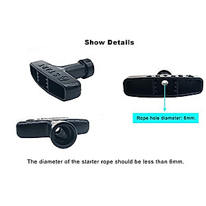 ZLKSKER 2 pcs Gasoline Engine Starter Handle Grip, Recoil Starter Pull Handle for Lawn Mower, Generator, Chainsaw