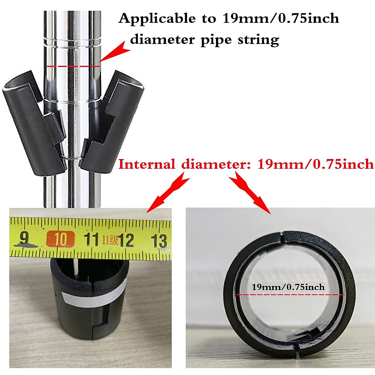 Wire Shelf Clips,52 Pcs Wire Shelving Shelf Lock Clips for 0.75" (3/4")Post- Shelving Sleeves Replacements for Wire Shelving System,Fits with Thunder Group, Alera, Honey Can Do, Eagle, Regency, Metro