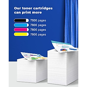 4 Pack (1BK+1C+1Y+1M) 307A | CE740A CE741A CE742A CE743A Remanufactured Toner Cartridge Replacement for HP Color Professional CP5225 CP5225n CP5225dn Printer -by Leadyink