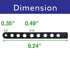 (6-Pack) Replacement Bike Rack Cradle Straps .49" Ladder-Style Strap Holes Compatible with Thule 1/2" Tab 534 Bike Rack Straps Replacement