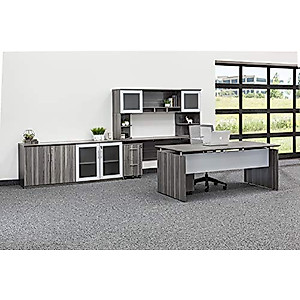 Mayline MNDS72LGS Medina Straight Edge Desk, 72 in, Gray Steel